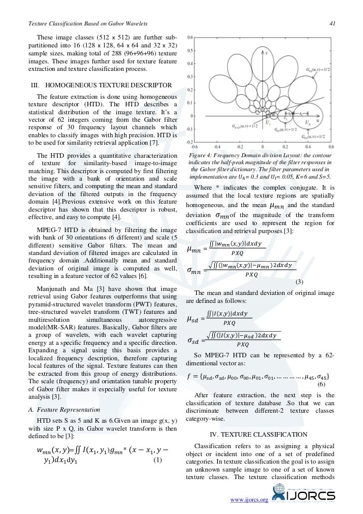 Texture Classification Based On Gabor Wavelet