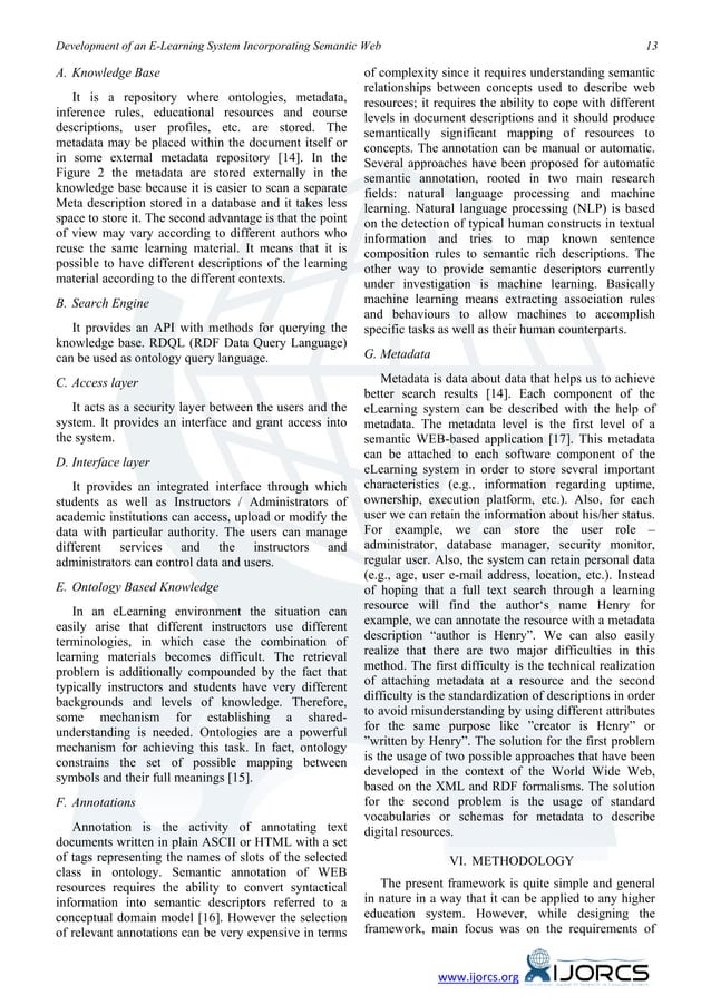 Development of an E-Learning System Incorporating Semantic Web | PDF