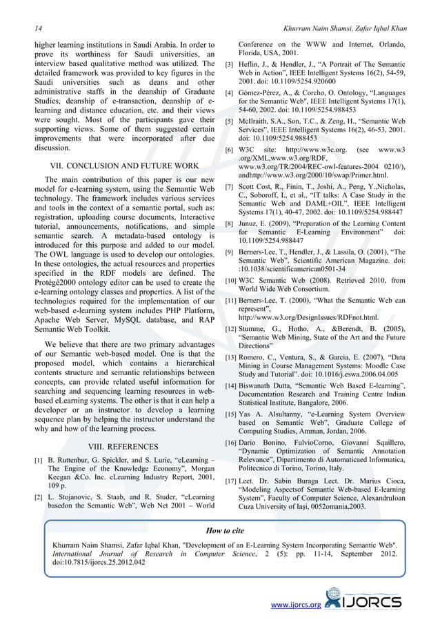 Development of an E-Learning System Incorporating Semantic Web | PDF