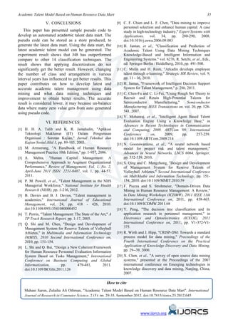 Academic Talent Model Based on Human Resource Data Mart | PDF ...