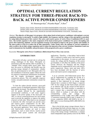 OPTIMAL CURRENT REGULATION STRATEGY FOR THREE-PHASE BACK-TOBACK ACTIVE ...