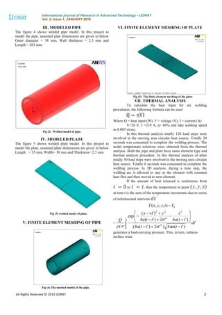 FINITE ELEMENT SIMULATION OF WELDING IN STEEL PIPES AND PLATES | PDF