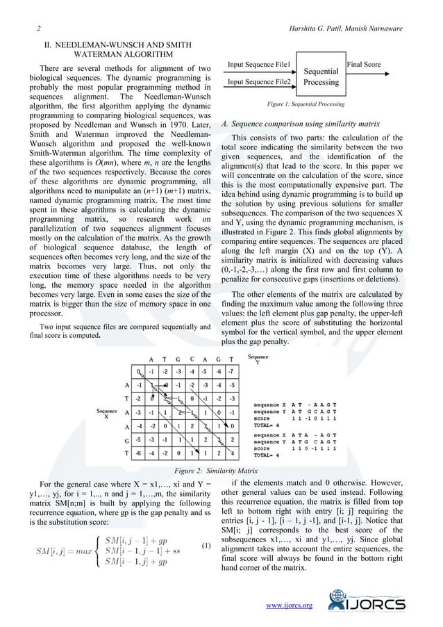 A Comparison of Computation Techniques for DNA Sequence Comparison | PDF