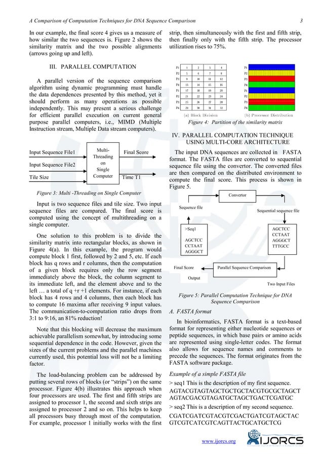 A Comparison of Computation Techniques for DNA Sequence Comparison | PDF