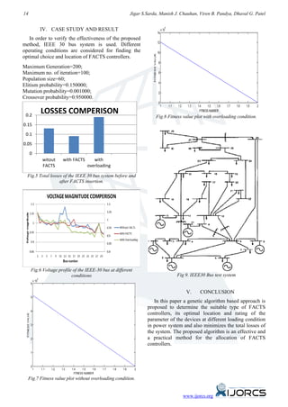 Optimal Location of Multi-types of FACTS Devices using Genetic Algorithm | PDF