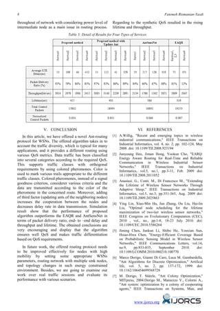 Ant Colony with Colored Pheromones Routing for Multi Objectives Quality of Services in WSNs ...