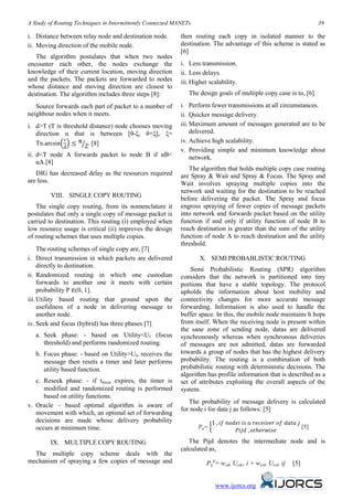 A Study of Routing Techniques in Intermittently Connected MANETs | PDF