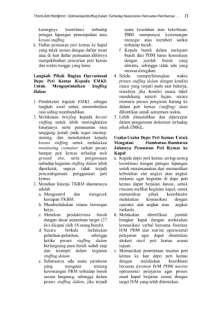 Vol3 no1 optimalisasi stuffing dalam terhadap kelancaran pemuatan peti ...