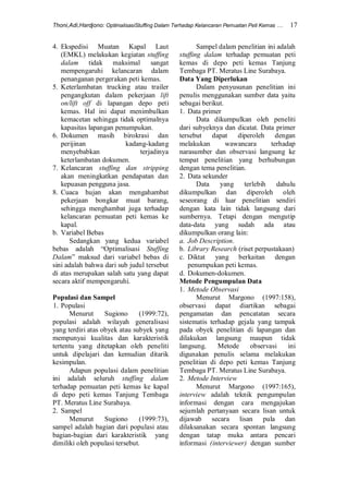 Vol3 no1 optimalisasi stuffing dalam terhadap kelancaran pemuatan peti kemas, thni m,adi ...