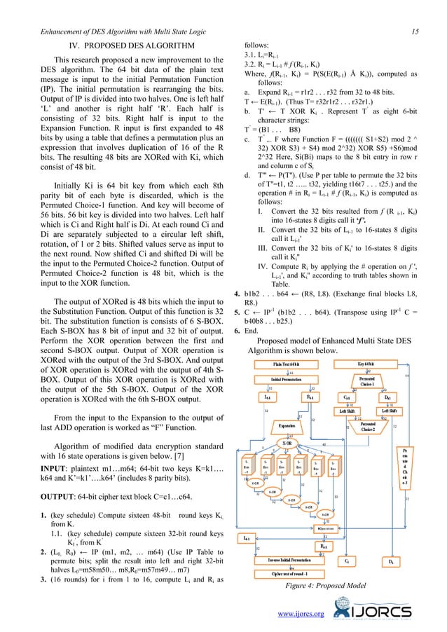 Enhancement of DES Algorithm with Multi State Logic | PDF