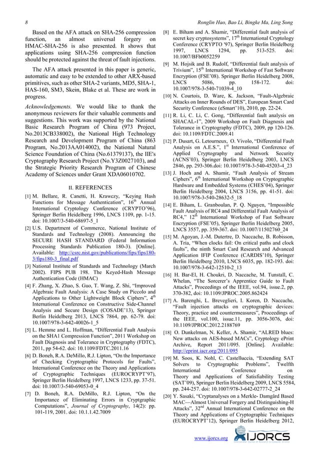 Algebraic Fault Attack on the SHA-256 Compression Function | PDF | Programming Languages | Computing