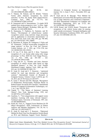 Real-Time Multiple License Plate Recognition System | PDF