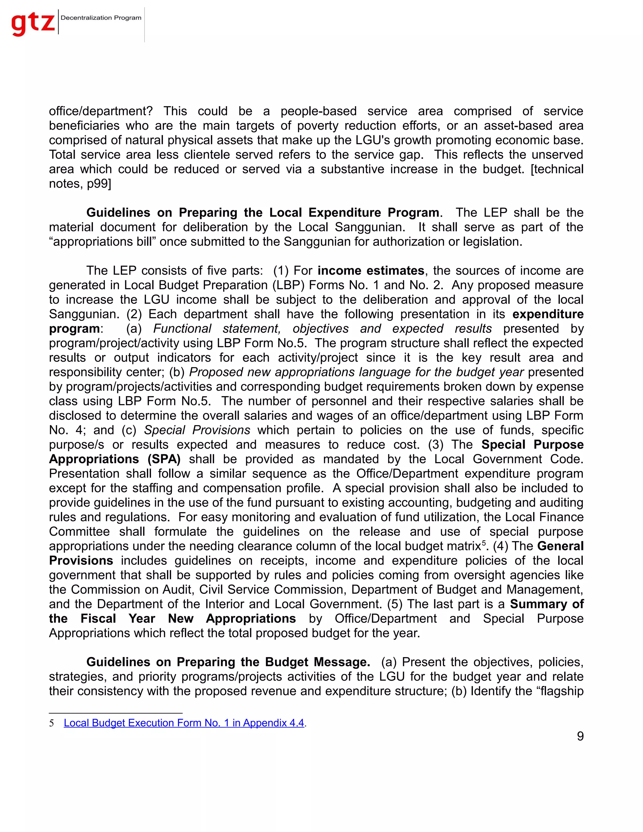 Vol5 LGU Budget And Expenditure Management Tools | PDF