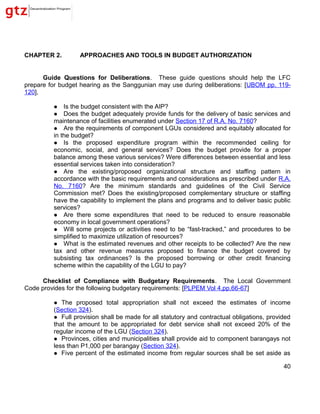 Vol5 LGU Budget And Expenditure Management Tools | PDF