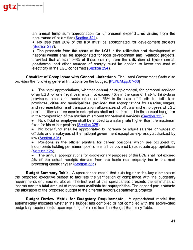 Vol5 LGU Budget And Expenditure Management Tools | PDF