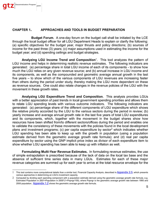 Vol5 LGU Budget And Expenditure Management Tools | PDF