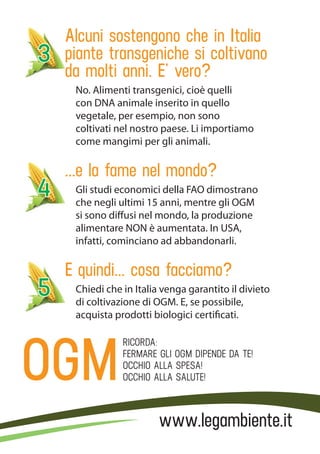 OGM, 5 cose da sapere | PDF