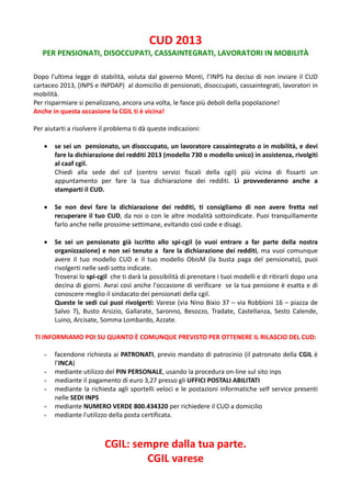 Cosa devi fare per avere il tuo CUD? | PDF