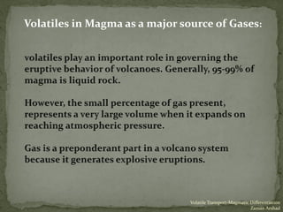 Volatile Transport - Magmatic Differentiation | PDF