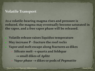Volatile Transport - Magmatic Differentiation | PDF