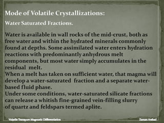 Volatile Transport - Magmatic Differentiation | PDF