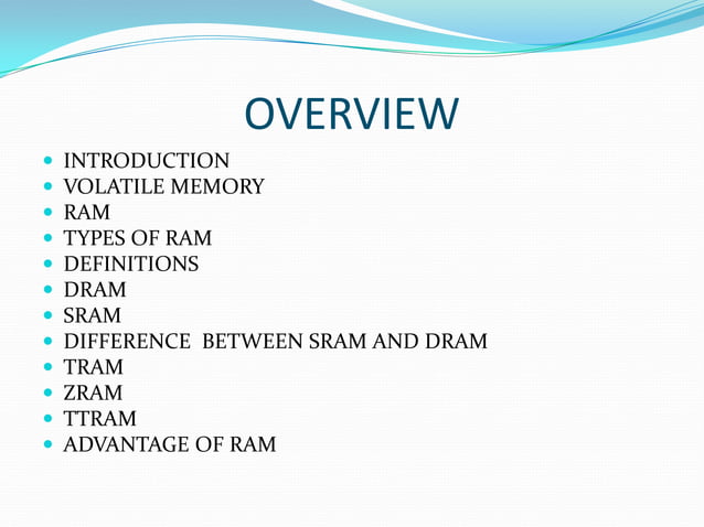 Volatile memory | PPT
