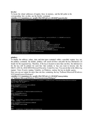 Volatile memory analysis | PDF