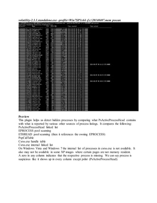 Volatile memory analysis | PDF