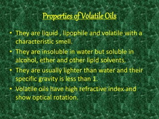 Volatile oil | PPTX