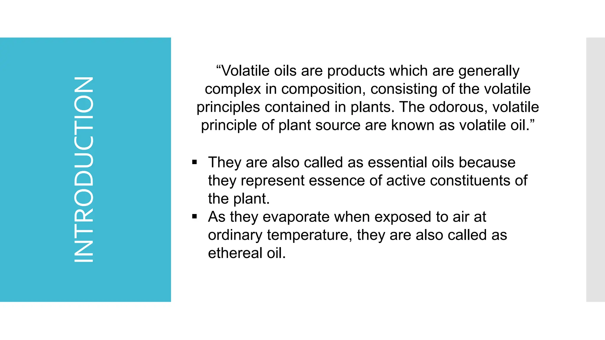 Chepter 4, part- 9 Volatile Oil .CLASSIFICATION OF VOLATILE OILpptx | PPTX