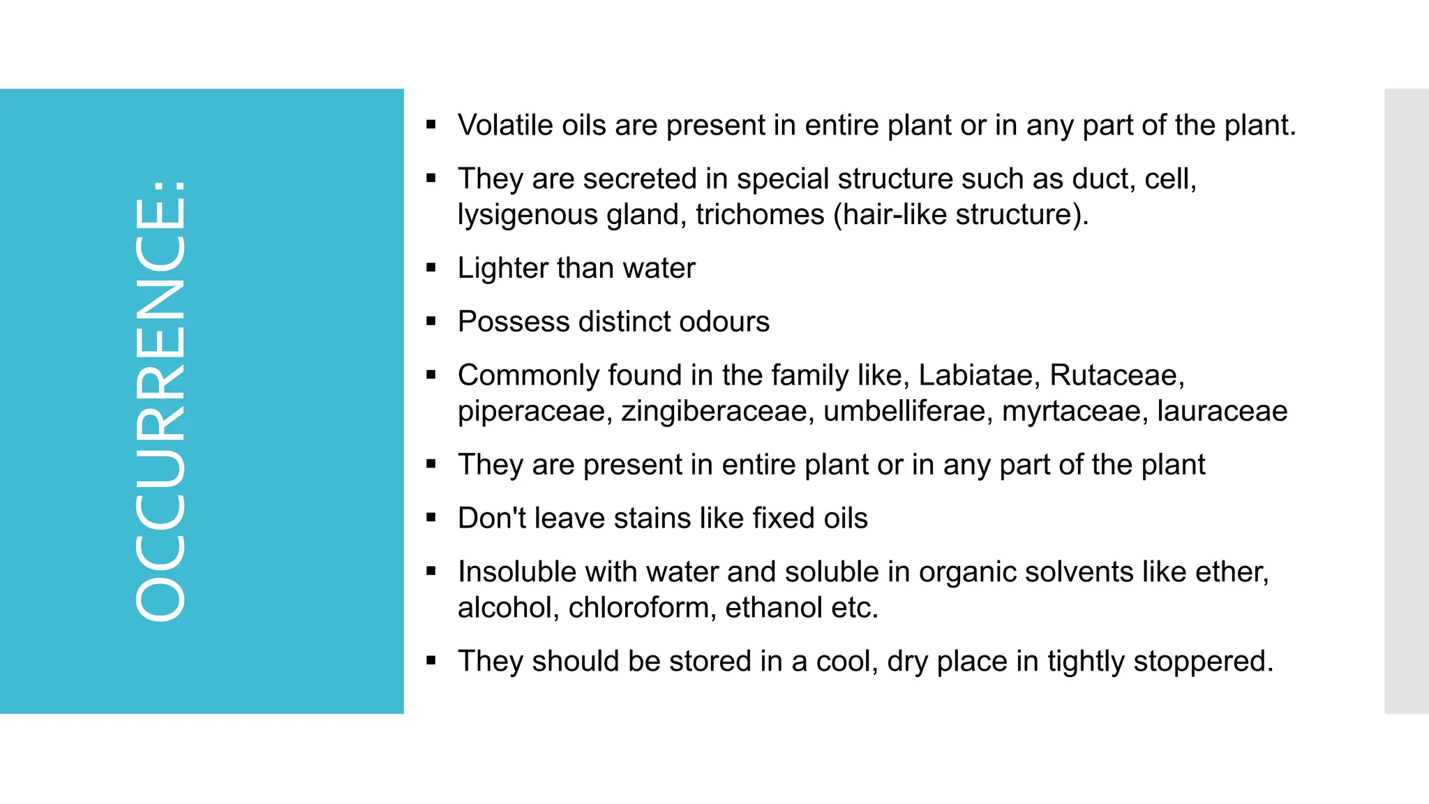 Chepter 4, part- 9 Volatile Oil .CLASSIFICATION OF VOLATILE OILpptx | PPTX
