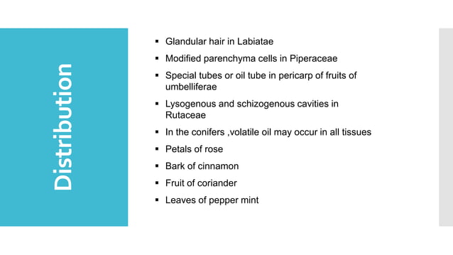 Chepter 4, part- 9 Volatile Oil .CLASSIFICATION OF VOLATILE OILpptx | PPTX