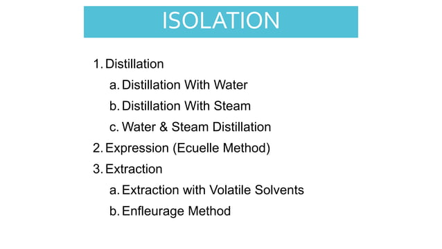 Chepter 4, part- 9 Volatile Oil .CLASSIFICATION OF VOLATILE OILpptx | PPTX