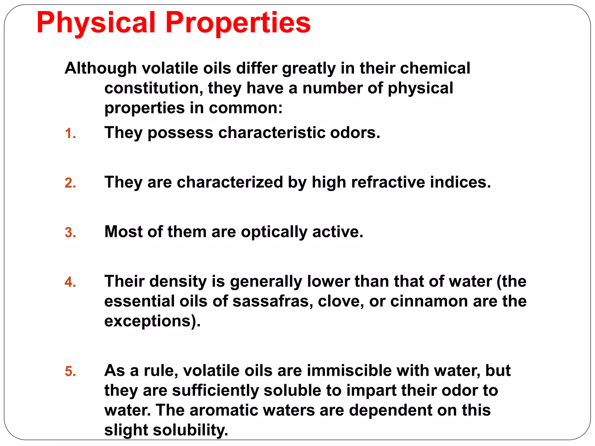 Volatile oil extraction | PPTX