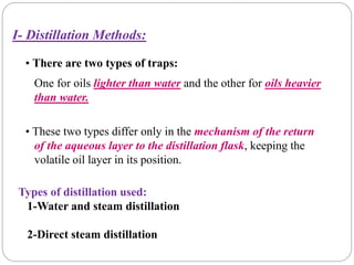 Volatile oil extraction | PPTX