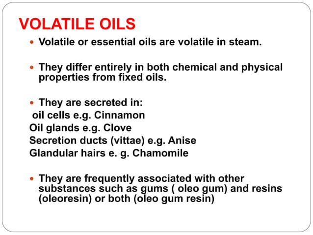 Volatile oil extraction | PPTX