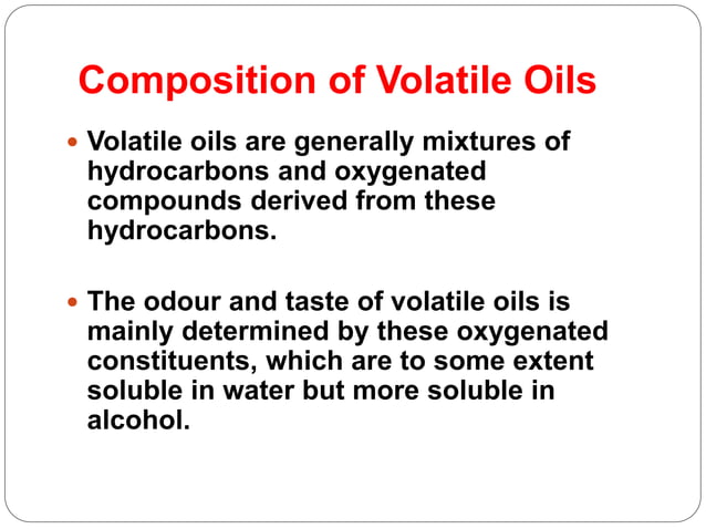 Volatile oil extraction | PPTX