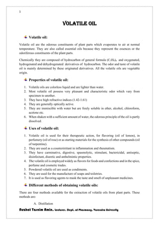 Volatile oil (full) | PDF