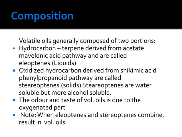 Volatile Oils | PPTX | Perfume and Fragrance | Beauty