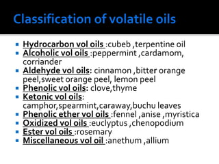 Volatile Oils | PPT