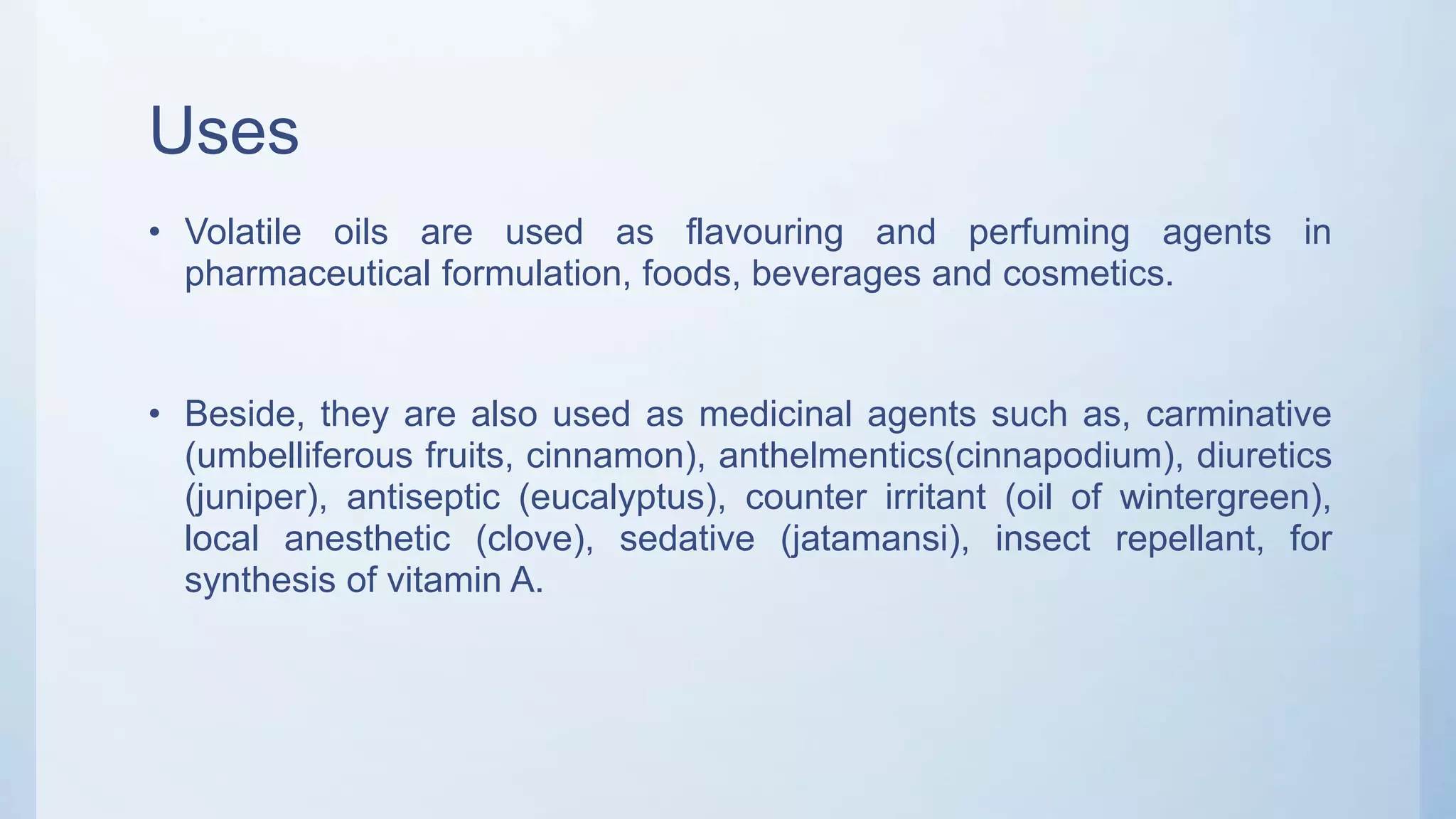 Volatile oils | PPTX