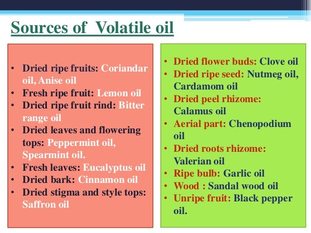 Volatile oils