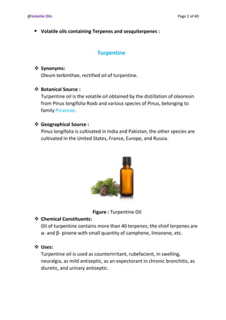 Volatile Oils | DOCX