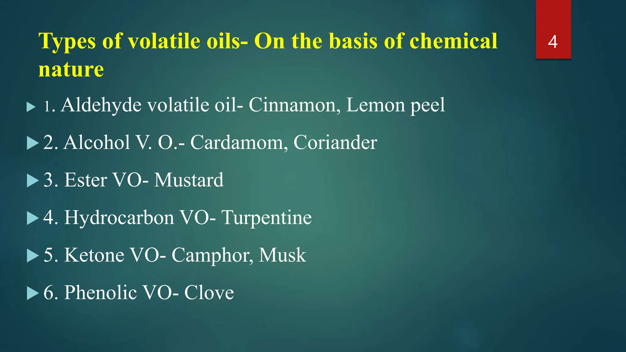 Volatile Oils Pharmacognosy And Phytochemistry -I | PPTX