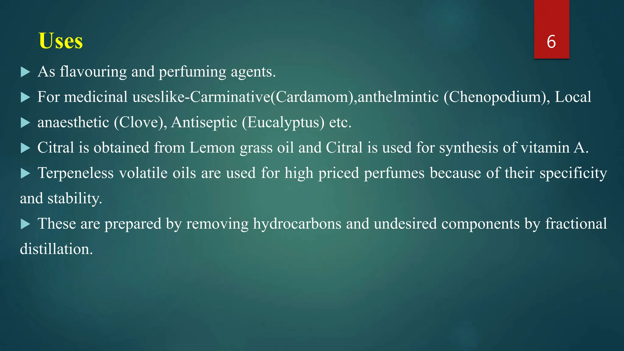 Volatile Oils Pharmacognosy And Phytochemistry -I | PPTX