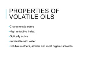 Volatile oil sintroduction by faseeha | PPT