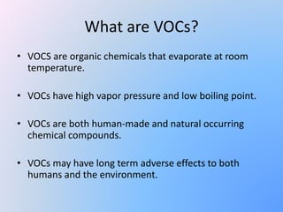 Volatile organic compounds | PPTX