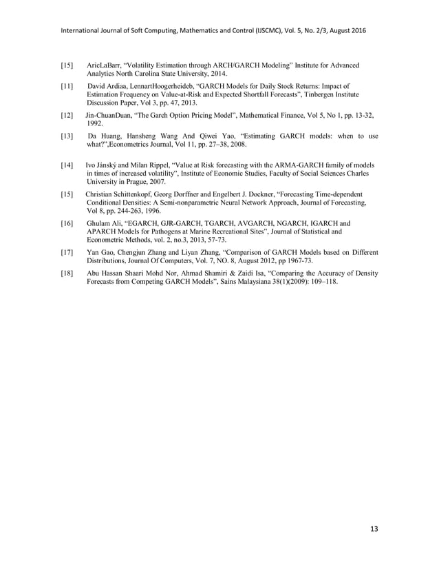 Volatility Forecasting A Performance Mea Pdf