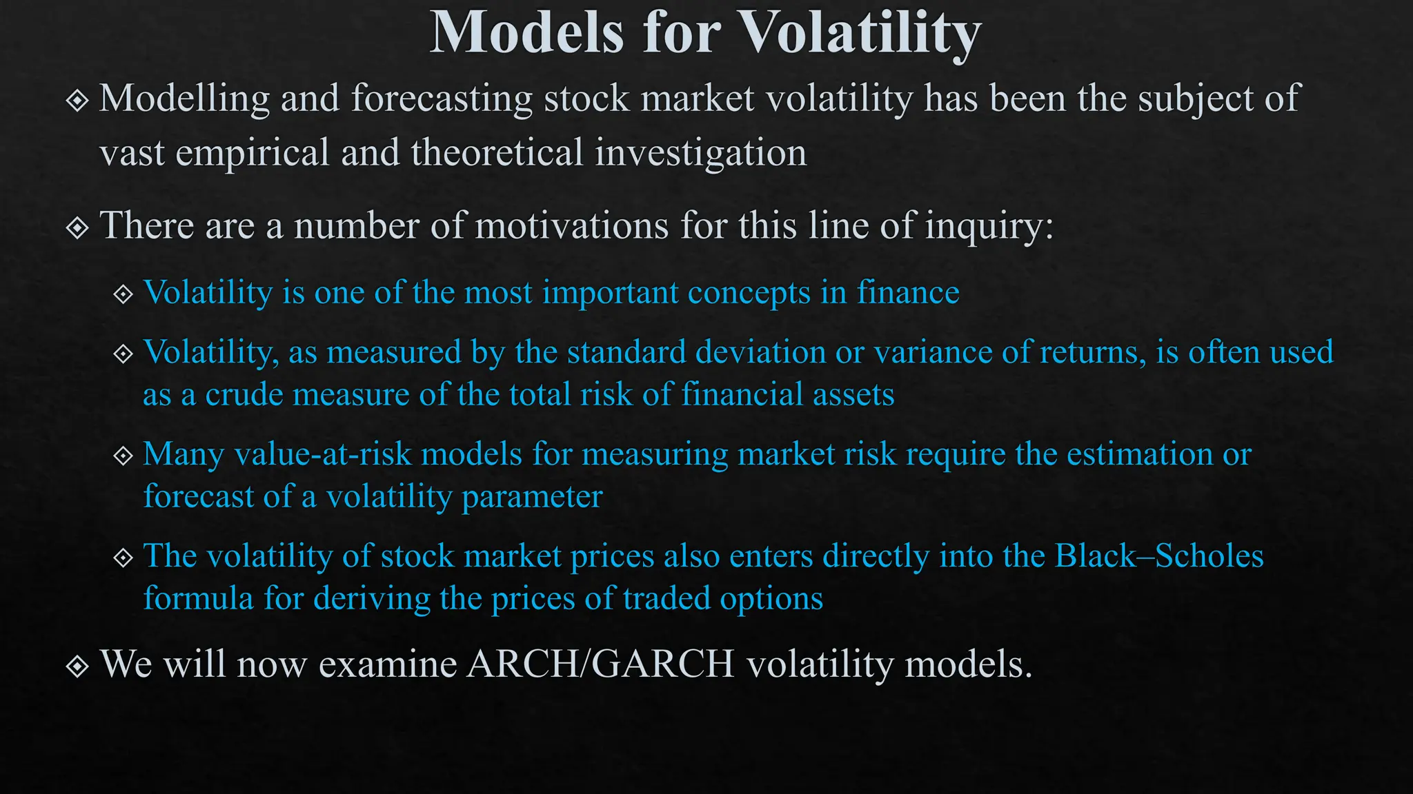 Volatility Modelling Pptx