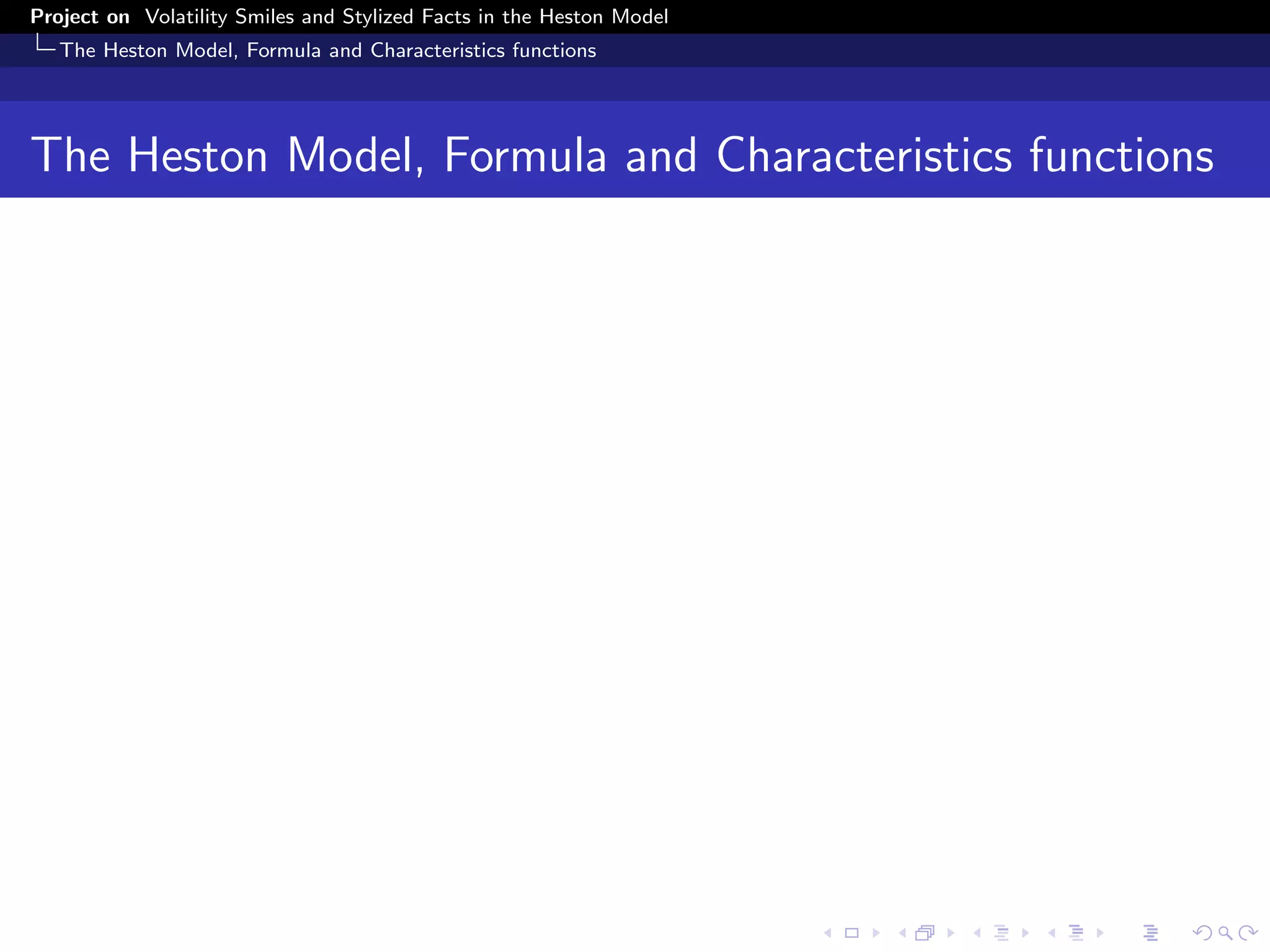 Volatility Smiles and Stylised Facts in the Heston Model | PDF